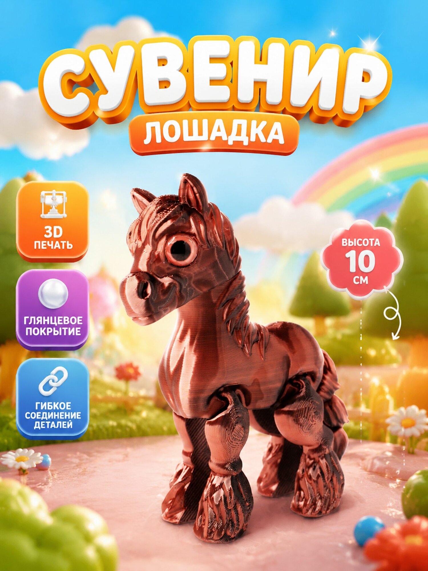 Сувенир лошадка, 3d печать