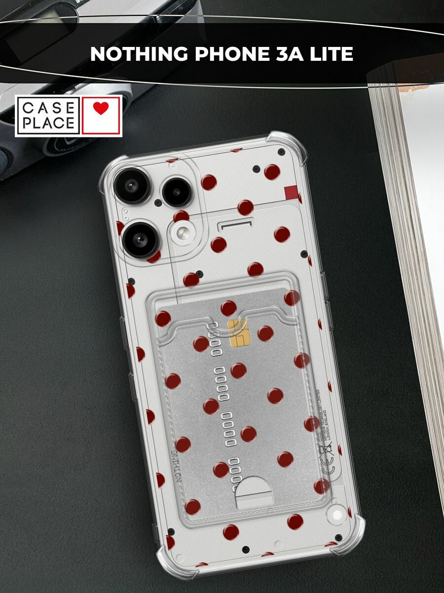 Чехол на Nothing Phone 3a lite (Нотинг Фон 3a Лайт) с картой и принтом Узор из точек