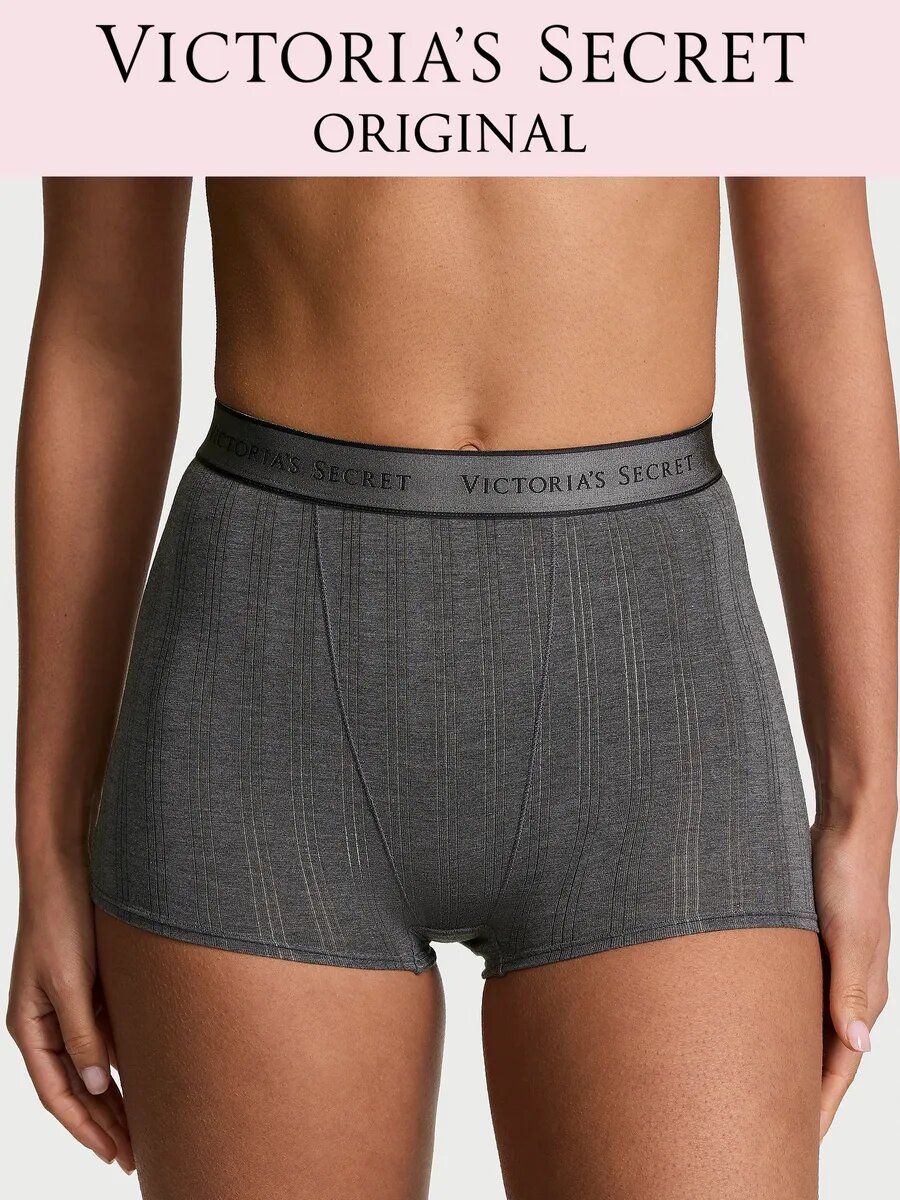 Трусы Victoria's Secret SoSoft Modal Ultra-Fine Logo High-Waist Boyshort Panty