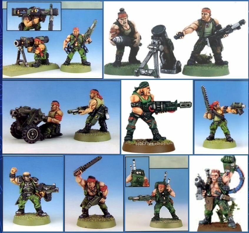 Catachans. С подставками. Warhammer 40.000