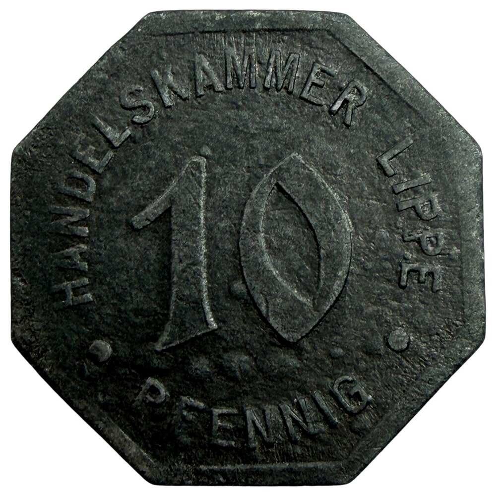 Германия, Германская империя, Липпе 10 пфеннигов 1917 г.