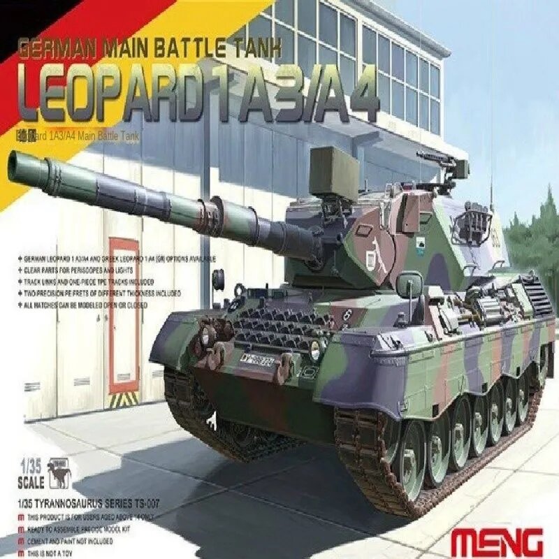 Meng Model ts-007 model 1/35 немецкий основной боевой танк leopard 1a3/a4 brand танки