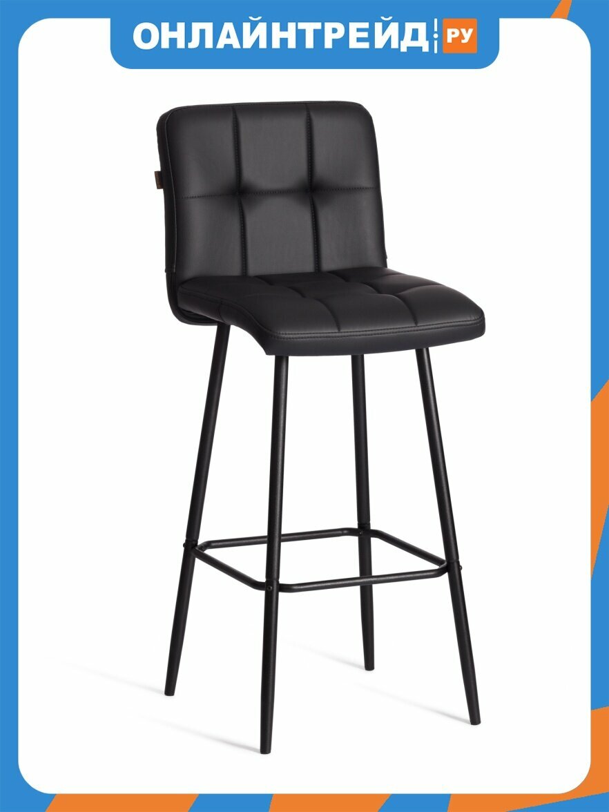 Барный стул Tetchair Medeo/Медео экокожа, черный