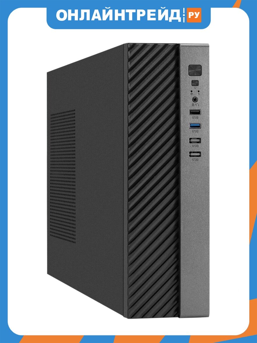 Корпус Desktop Exegate MI-302U (mATX, без БП, 1*USB+1*USB3.0, HD аудио, черный)