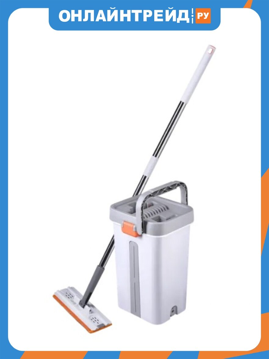 Набор для уборки со шваброй Defender Home CM-407 серый, щеточка, 5л, 2 насадки