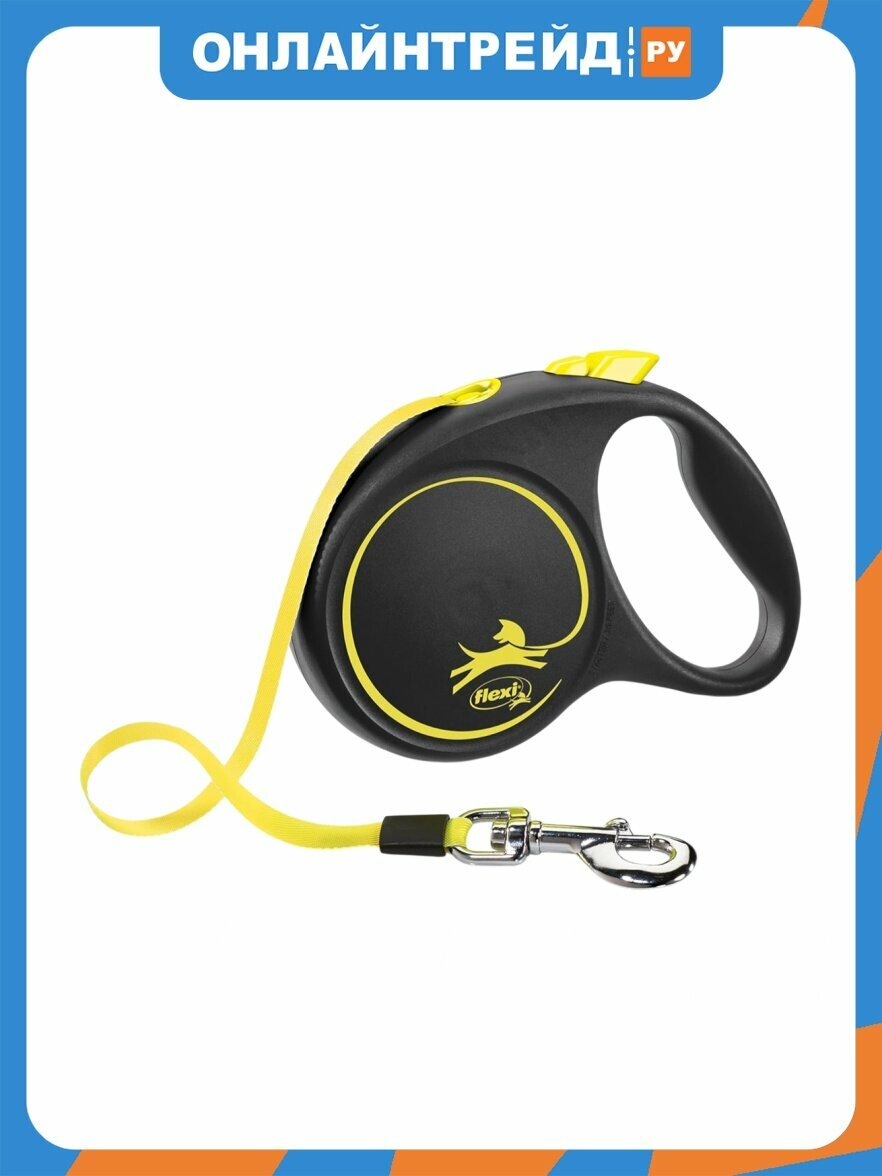 Поводок-рулетка Flexi Fun tape Neon L, 5 м, 50 кг