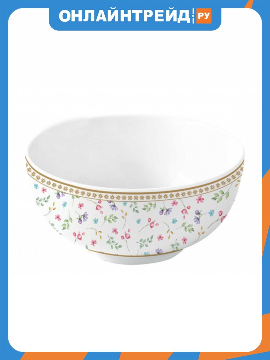 Пиала Easy Life "Spring Bloom" 12х6 см, фарфор P, белая, Цветы (EL-R1190/SPBL)