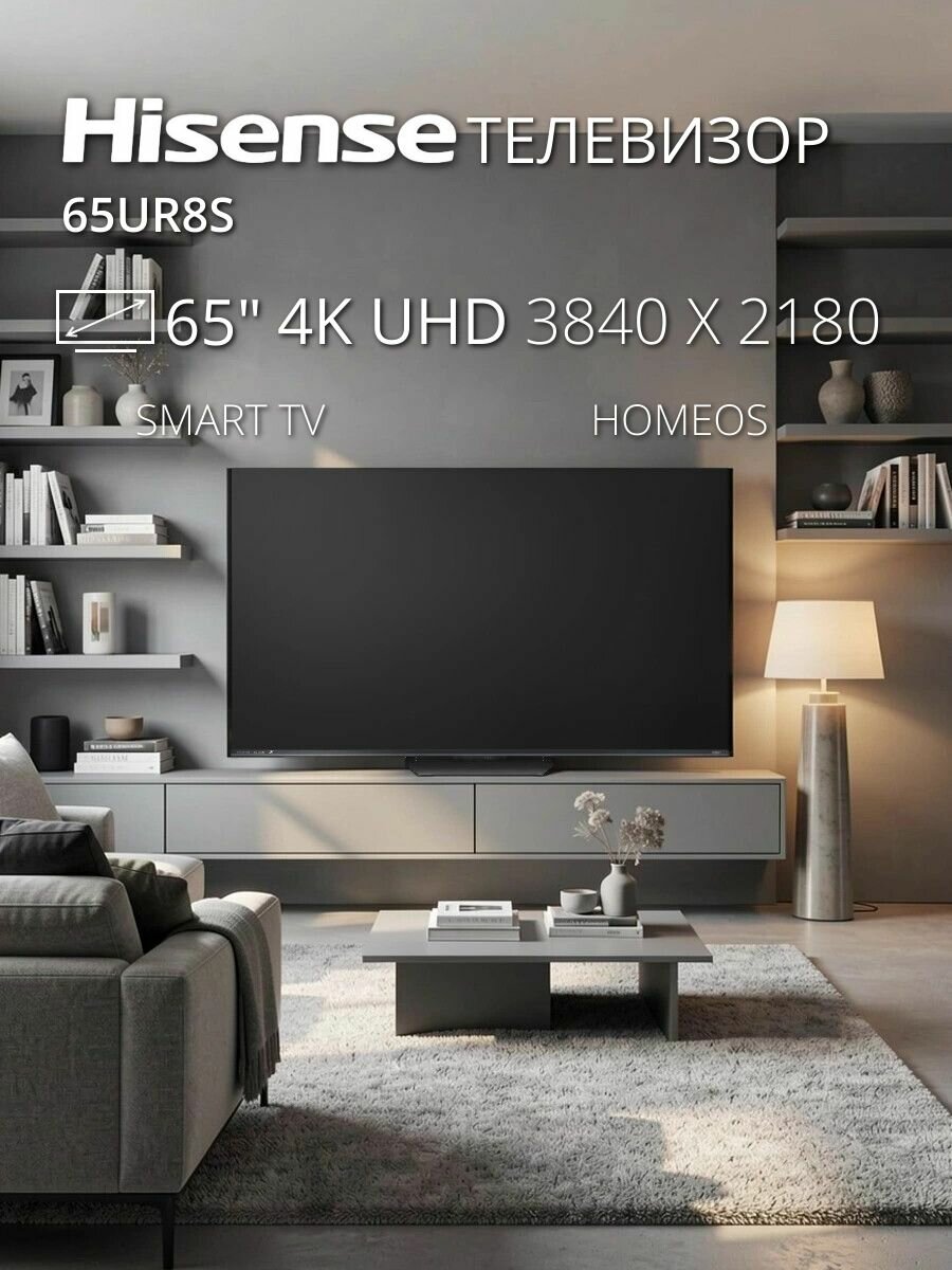 65" Телевизор Hisense 65UR8S Black