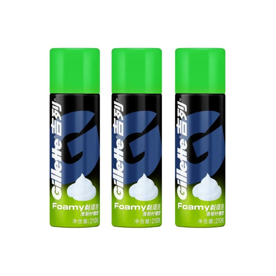 Пена для бритья мужская Gillette Fresh Lemon Fragrance, 210 г