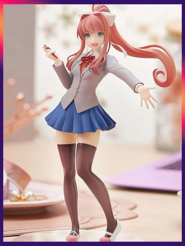 Фигурка Доки Доки Литературный Клуб Моника / Doki Doki LiteratureClub Monika подарок для фаната (18 см)-hd-0527