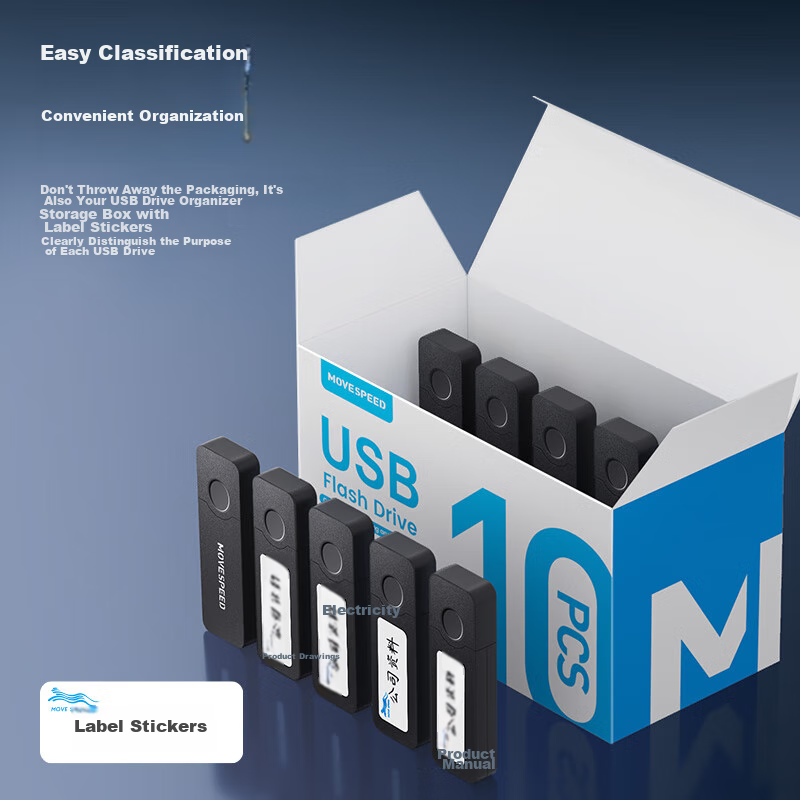 MOVE SPEED 4GB USB-флешка USB2.0 Черная рыцарская серия Портативная легкая двойного назначения мини-автомобильная