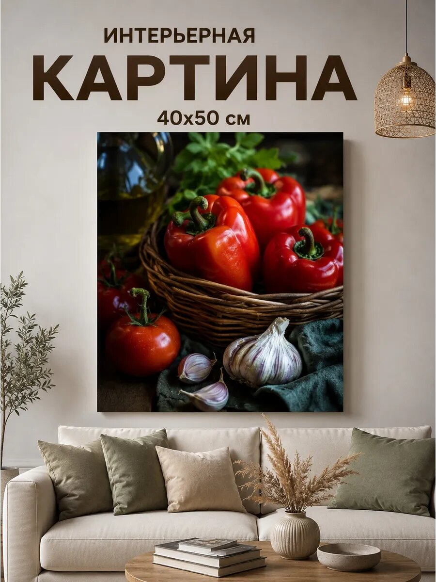 Картина на холсте 40x50 Перец