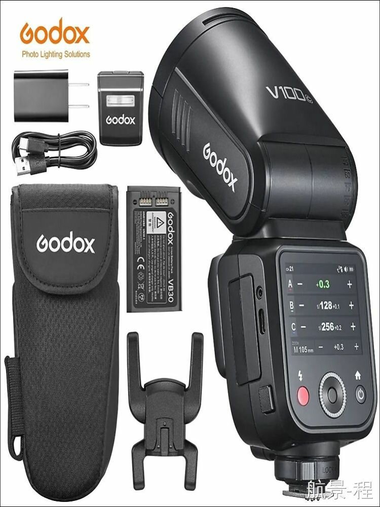 Вспышка V100 TTL Li-Ion с круглой головкой сенсорным экраном и беспроводной передачей для камер Canon
