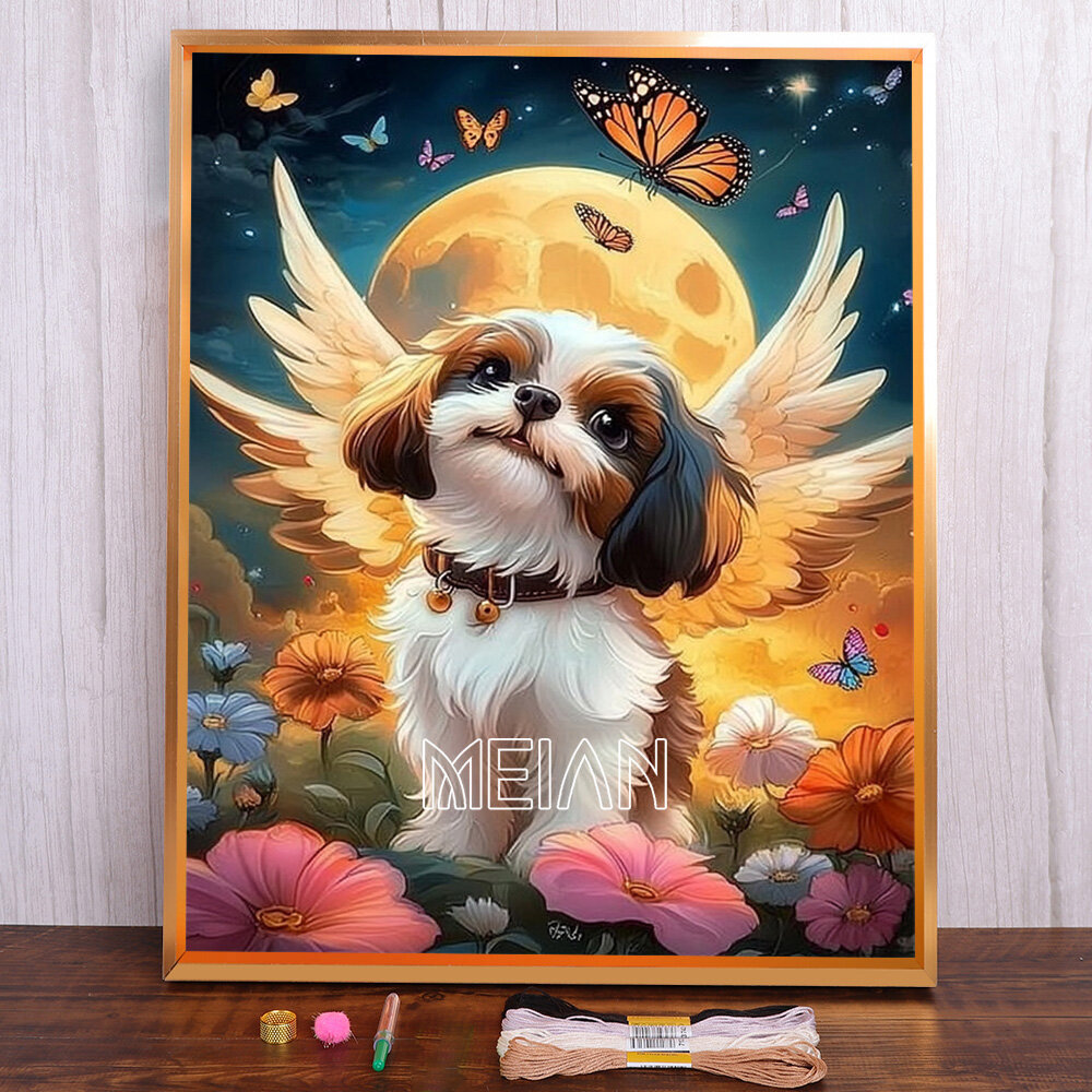 MEIAN Набор для вышивания,30x40CM,11CT,40 цветов