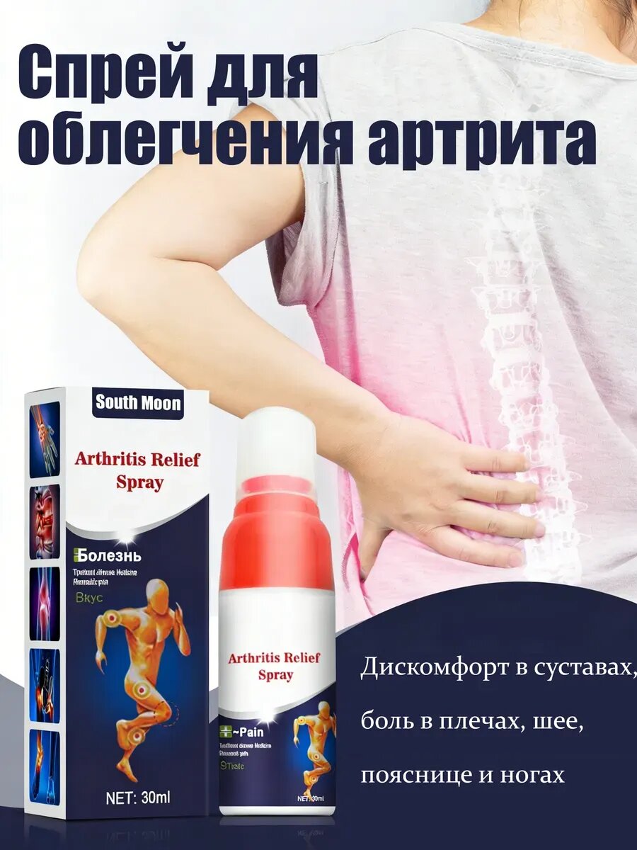 Спрей для облегчения боли в суставах, связках и мышцах