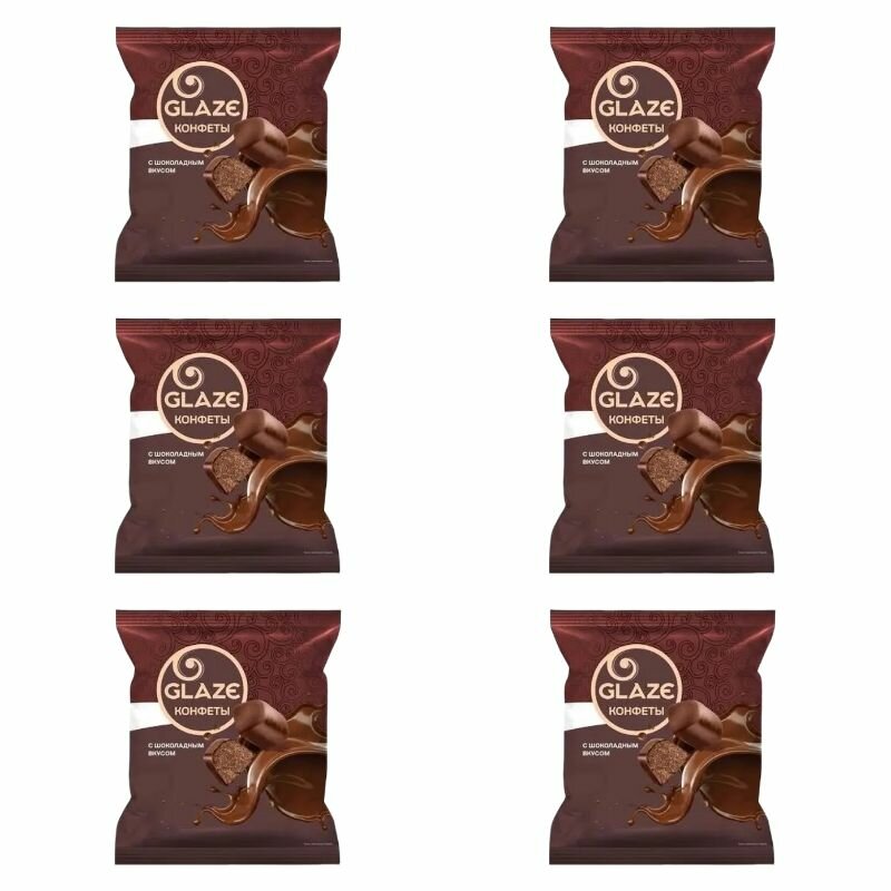 Яшкино Конфета глэйс с шоколадным вкусом, 200 г, 6 упаковок