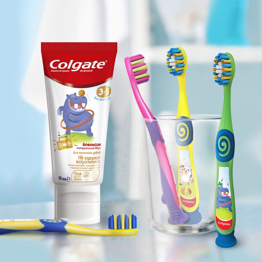 Зубная щетка детская COLGATE ультрамягкая, 2–5 лет, (5 шт)