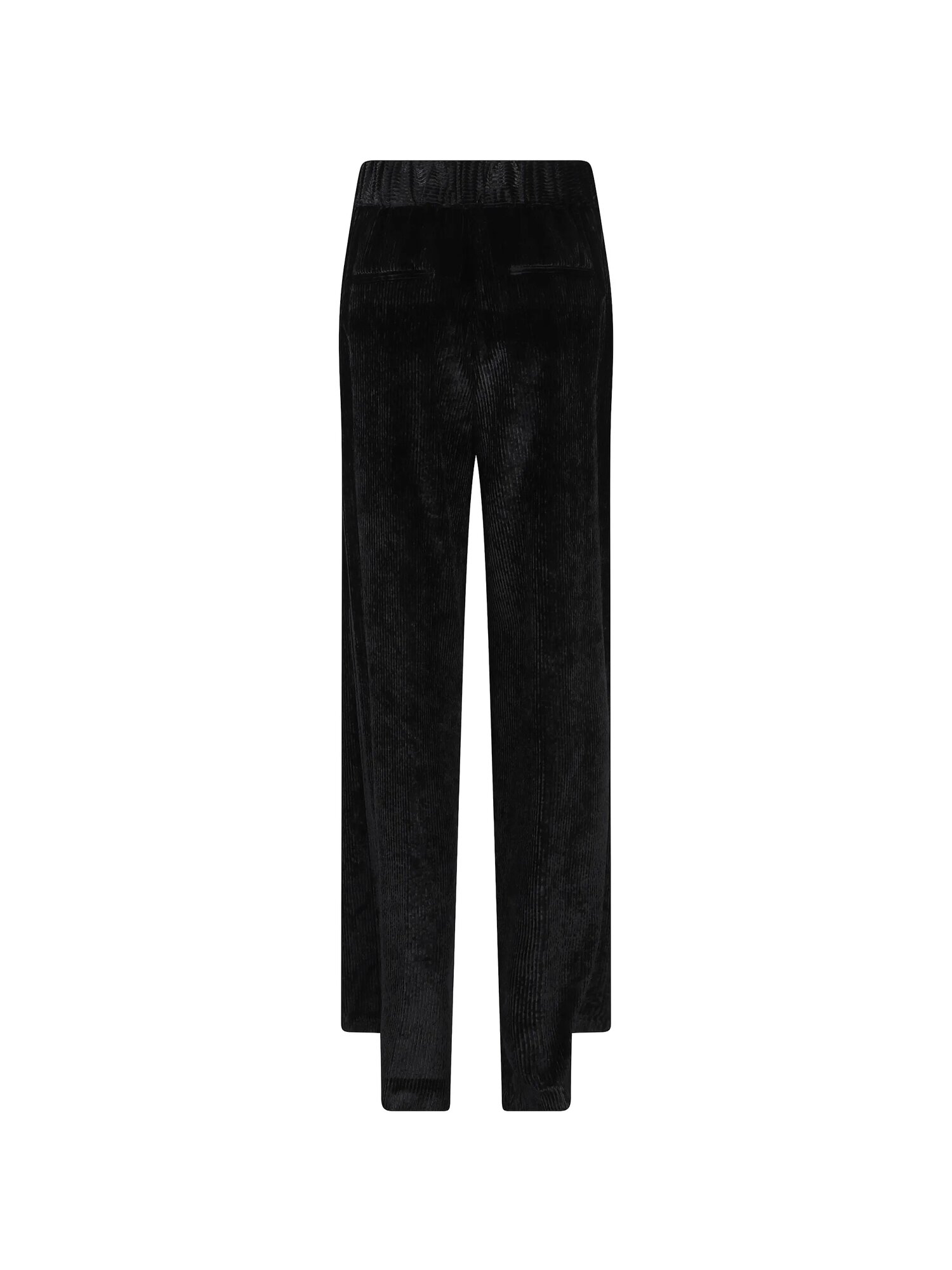 Брюки PESERICO Ribbed-knit elasticated trousers, размер 46, черный — фото 1