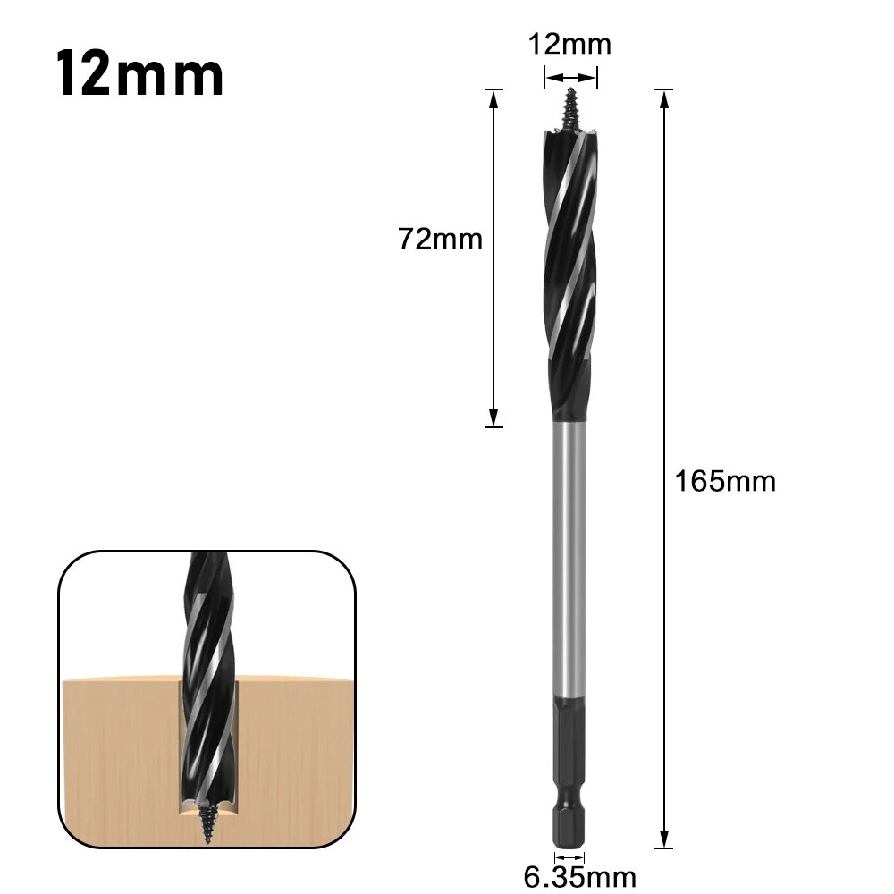 Сверло спиральное 12mm, 165mm