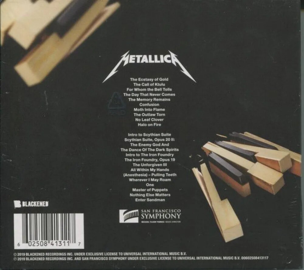 Музыкальный диск Metallica, Сан-Францискский симфонический оркестр - S&M2, 2CD, 2020, Blackened Recordings — фото 1