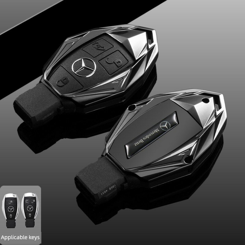 Чехол для ключей Mercedes-Benz с одинарной оболочкой для моделей E-Class и C-Class, премиальное покрытие, черный цвет,