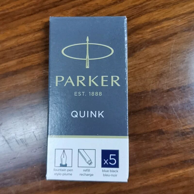 Заправка для перьевых ручек Parker, сине-черный цвет, совместимая с ручками Parker, 1 шт, стандартная замена