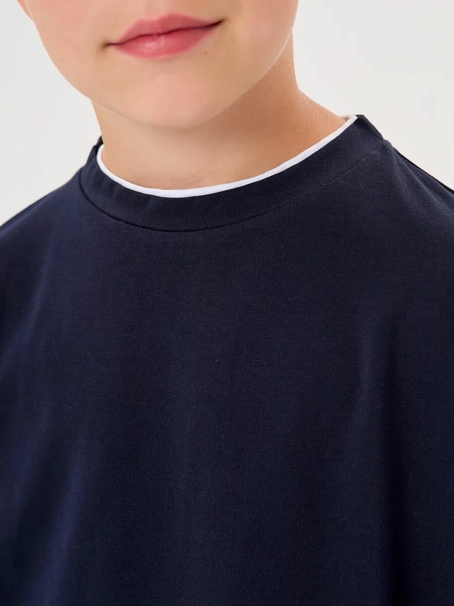 Лонгслив , размер 140, синий — фото 1