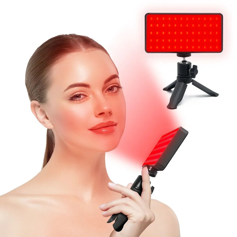 Hottoerak Фототерапия P96L RGB LED портативная мини-лампа красного цвета с регулировкой цвета