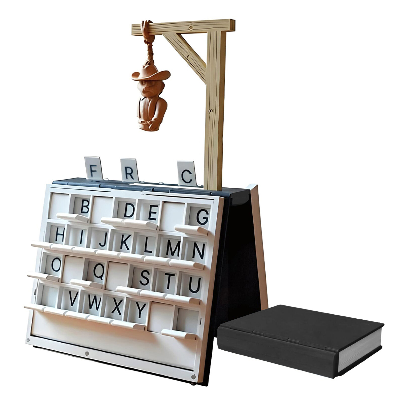 Магнитная настольная игра Виселица в виде книги с 3D-фигурками ковбоя