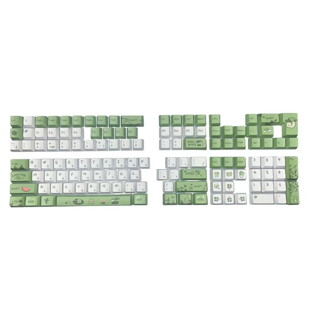 Механическая клавиатура keycap с русской корневой темой Маленькая лягушка-XDA