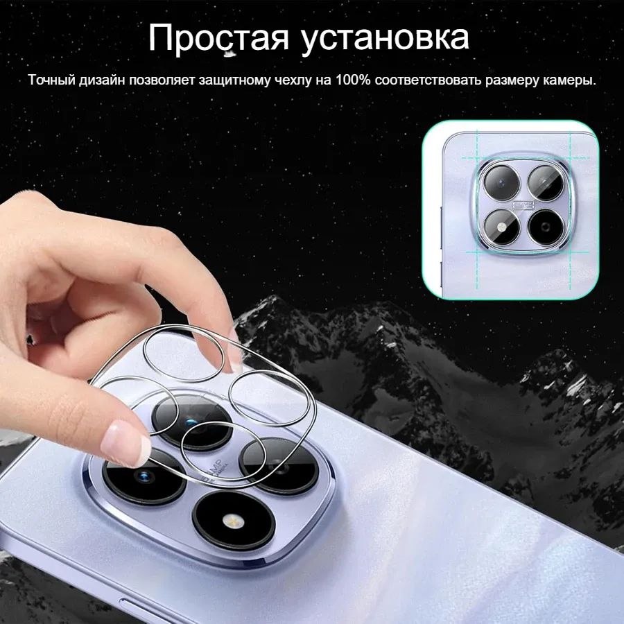 Защитное стекло для камеры телефона Xiaomi POCO M8 Pro 5G