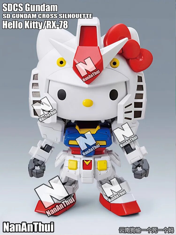 Сборная Игрушечная фигурка модель, SD GUNDAM CROSS SILHOUETTE, SDCS Gundam Hello Kitty/RX-78, Высококачественная модель