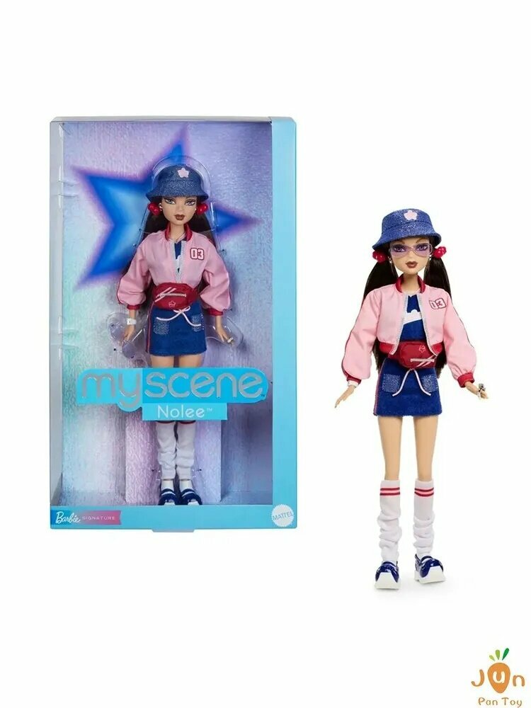 Mattel Barbie Signature My Scene Nolee / игрушки для девочек, кукла барби, в стиле y2k, с аксессуарами, подходят для детей от 4 лет и старше