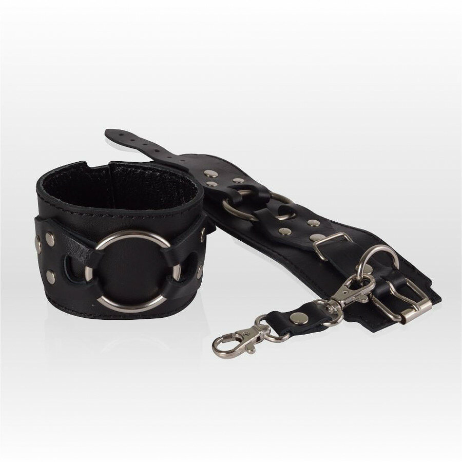 Наручники-напульсники из натуральной кожи Sitabella, черный