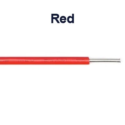 UL1007 Одножильный медный провод 26-14 AWG 26AWG, Красный, 2 meters