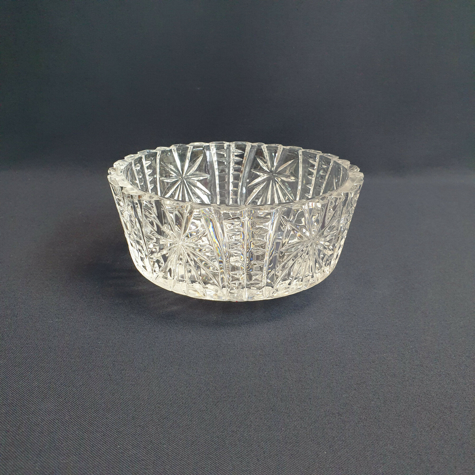 Салатник, хрусталь диаметр 15 см, винтаж СССР