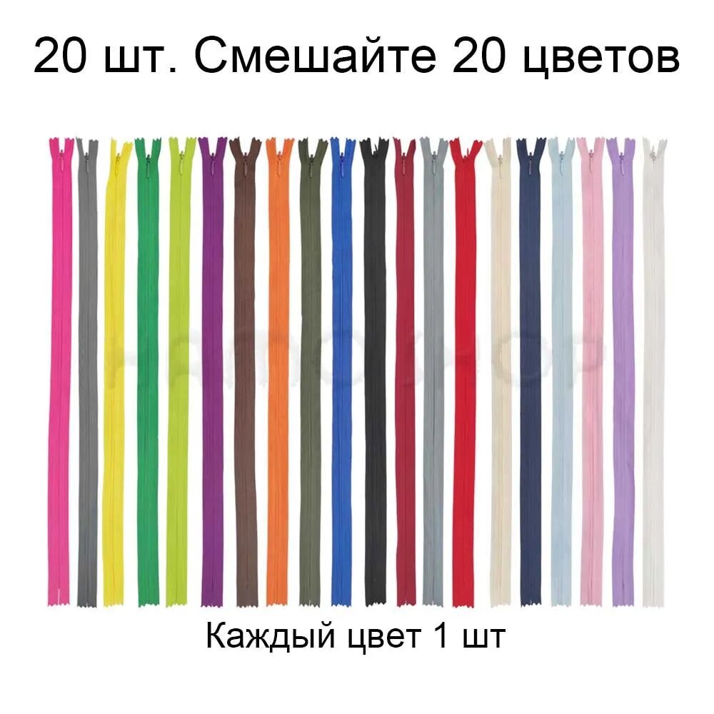 Набор молния рулонная, молния для шитья № 3 разноцветные для сумки, рюкзака, одежды, брюк, штанов, куртки, платья