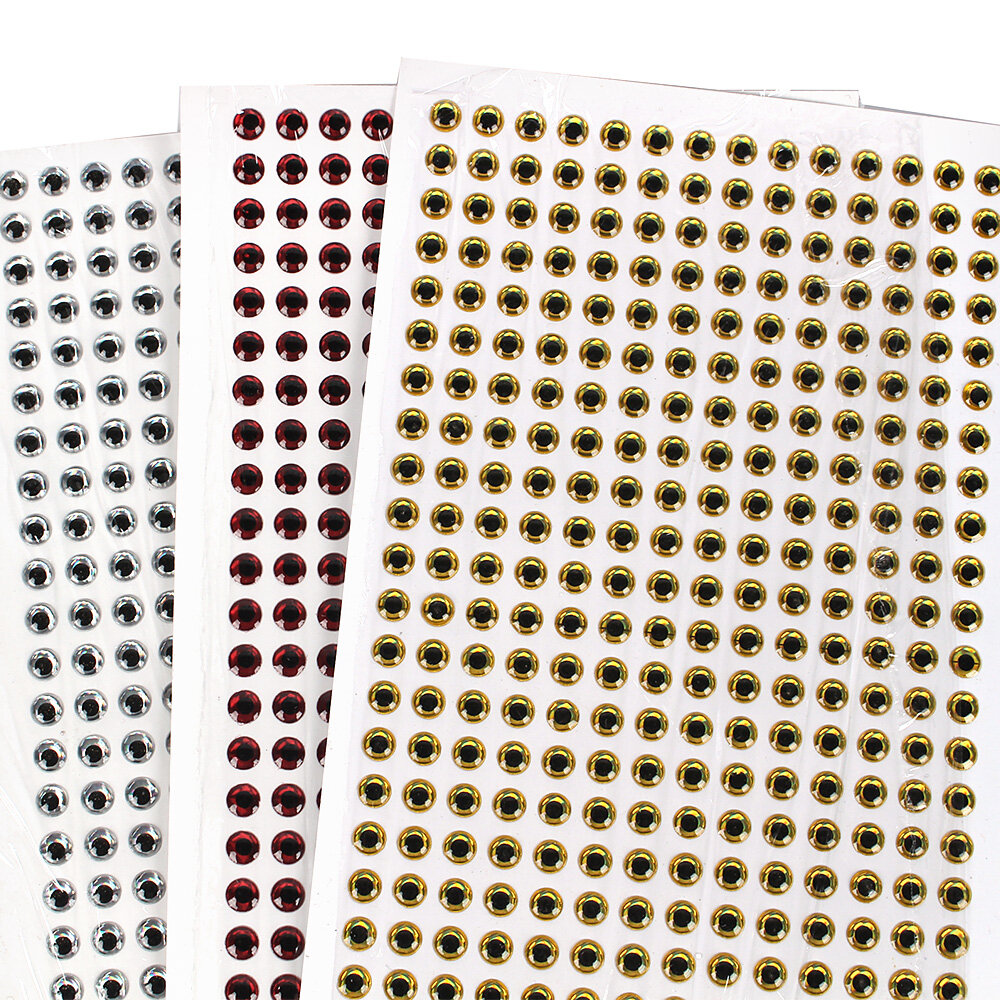 600 шт. 3мм - 12мм 3D эпоксидные глаза для рыбалки, зрачки для приманок, глаза для изготовления рыболовных приманок, вязания мушек, стримеров, поделок.