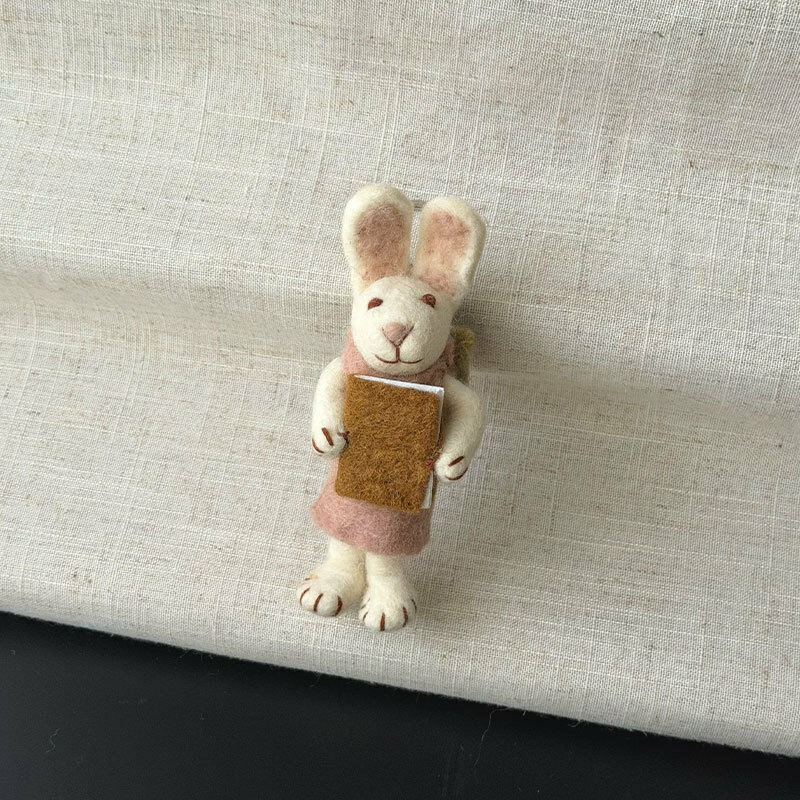 Милый кролик, подвеска из непальской шерсти, старый маленький овечка, брелок, сувенир, аксессуар для куклы, подвесной подарок