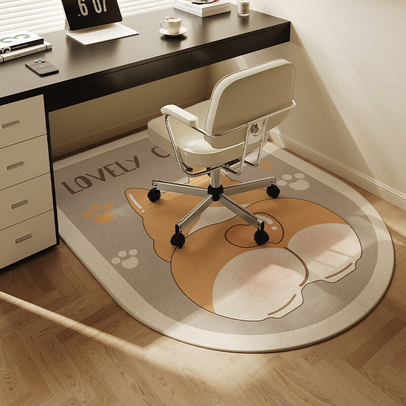 Коврик для компьютерного стула в спальне, коврик для детской учебной зоны, коврик для кабинета, туалетный столик, кресло для макияжа под звукоизоляционным матом, круглый