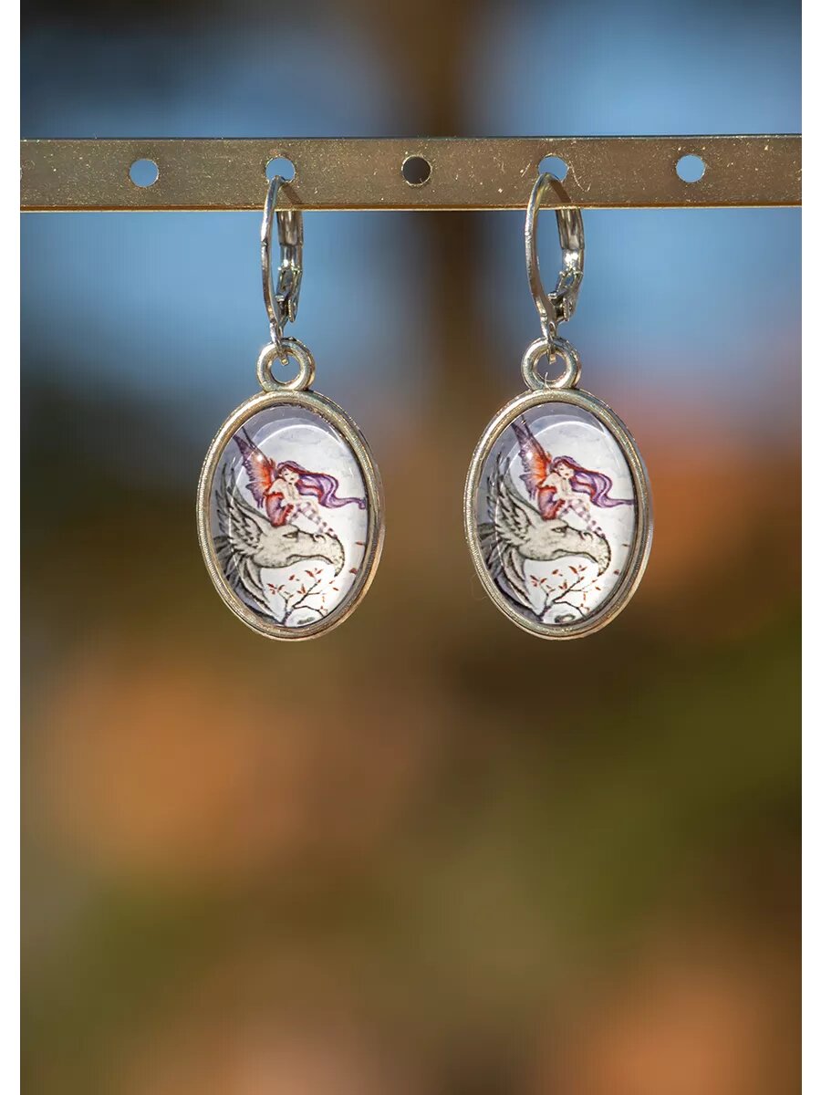 Серьги, стекло