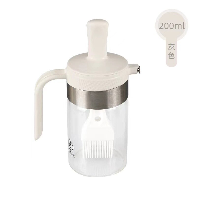 Однокомпонентный дропшиппинг, жаропрочный стеклянный масляный горшок с кистью, двойного назначения, бутылка для приправ, масляный горшок для барбекю, домашняя бутылка для масла и уксуса