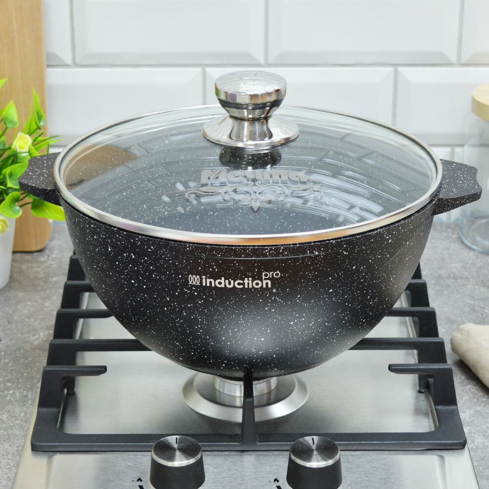 Казан 4.5л для плова Гранит black Induction Pro