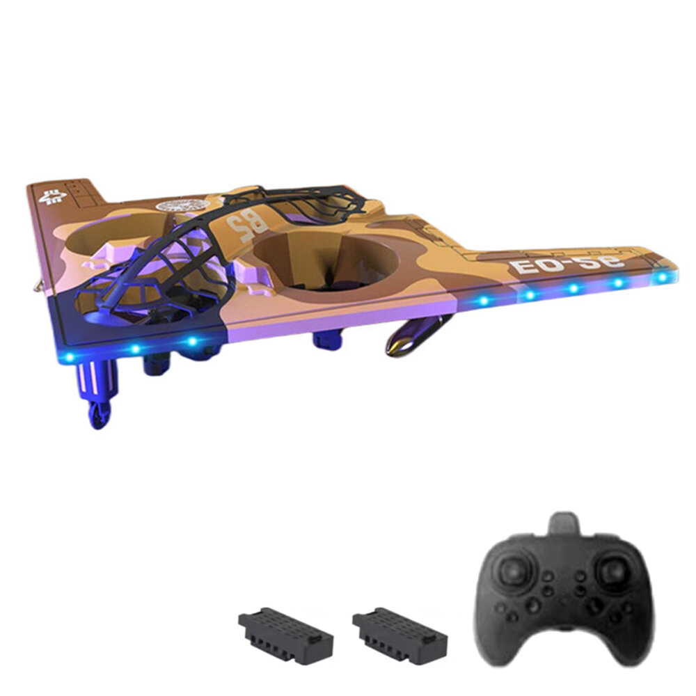 Беспилотник с пультом управления пеноматериал 2.4GHz самолет с пультом управления автоматическое зависание 360° трюковое вращение 6-осевой гироскоп свет для детей 2 батарейки EPP 3.7V 550mah размер 31.5*20*6cm