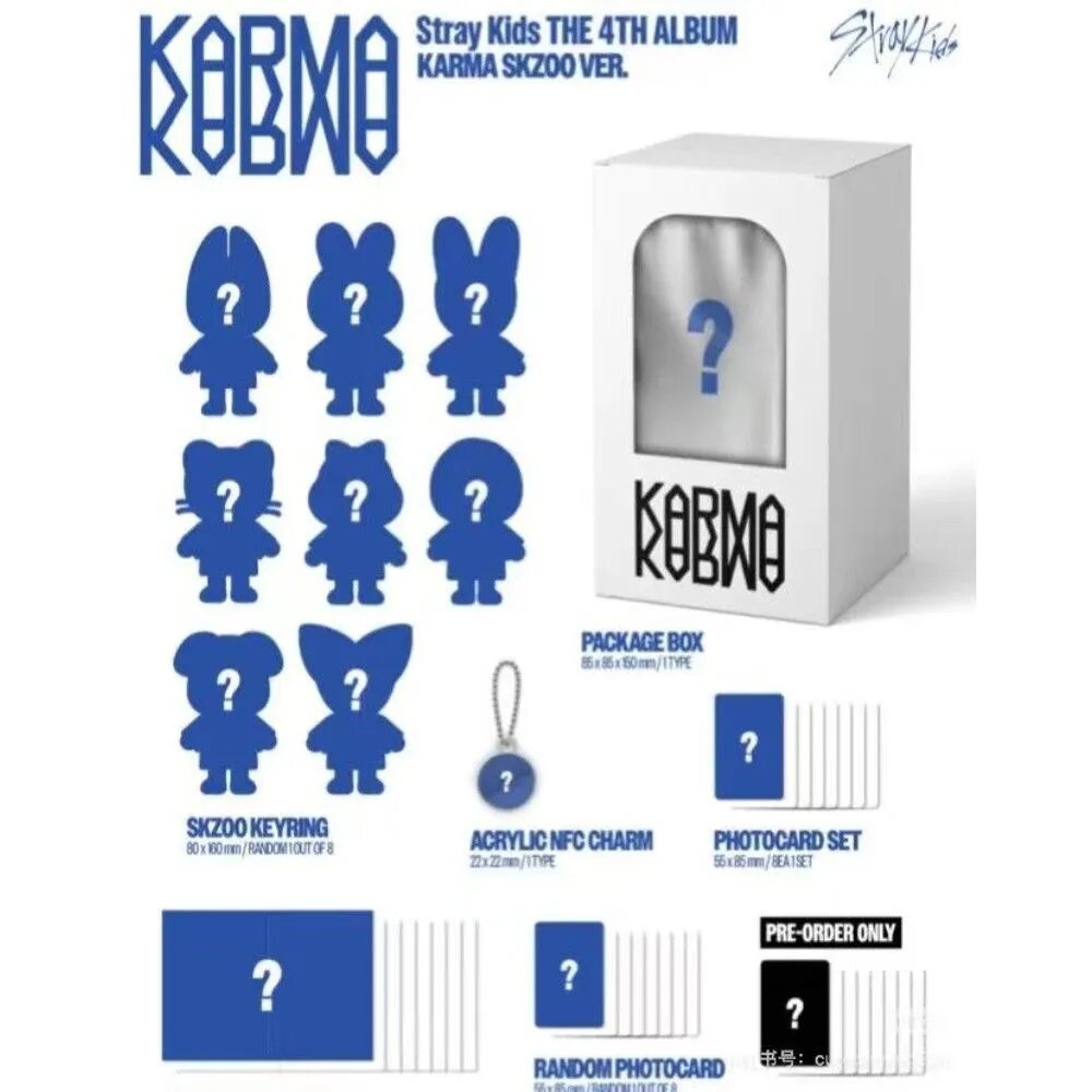 Stray Kids KARMA SKZOO: Набор С Плюшкой И Картой Случайный 3006165044 для коллекционирования