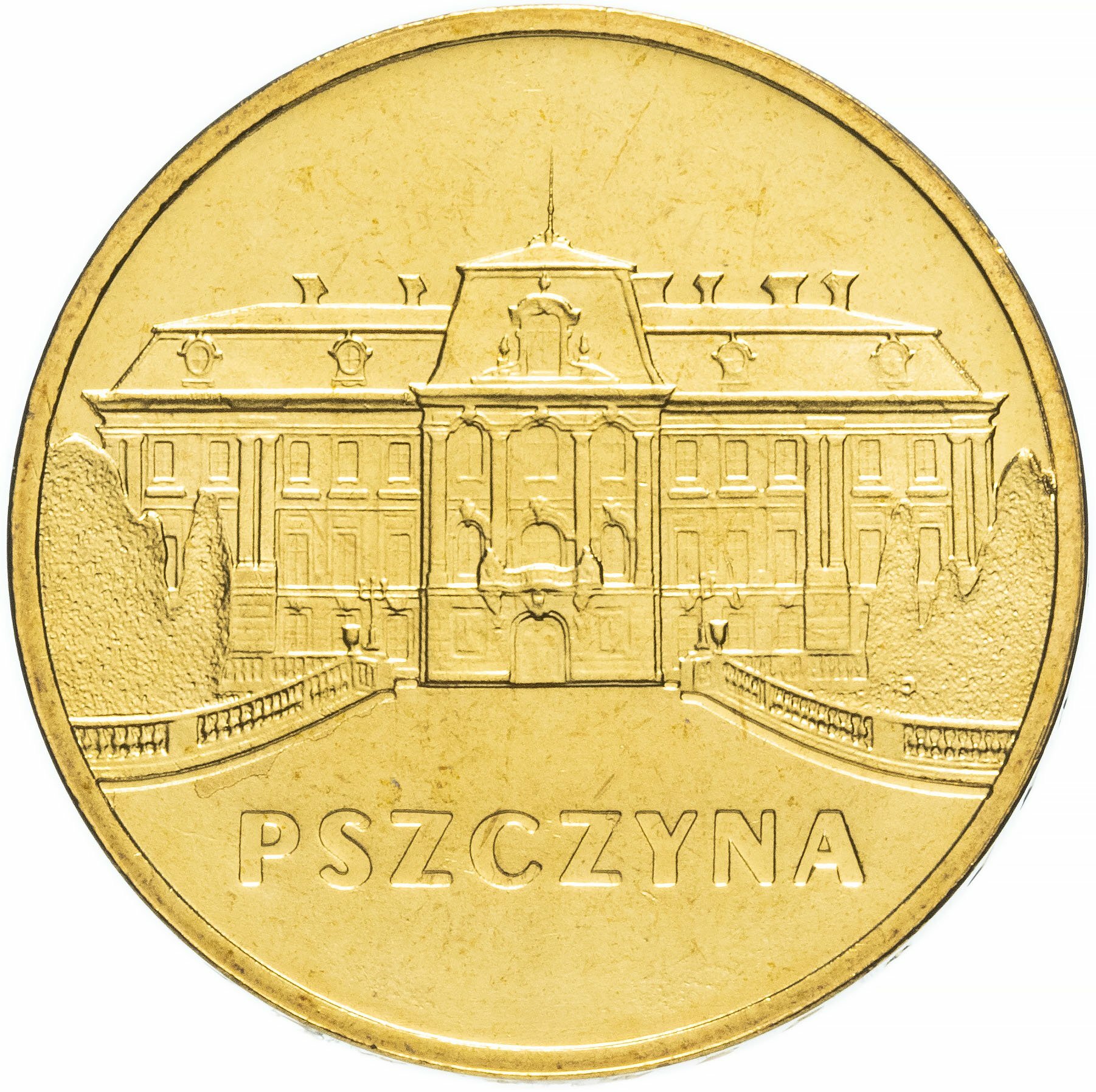 Польша 2 злотых 2006 "Пщина Pszczyna", Латунь, в сохранности UNC