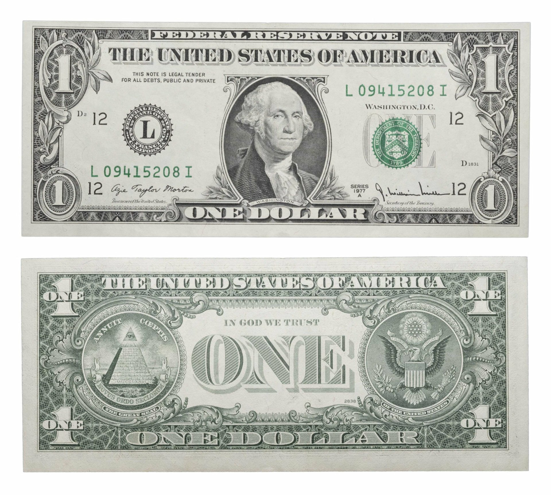 США 1 доллар 1977А год Pick 462b L-Сан Франциско