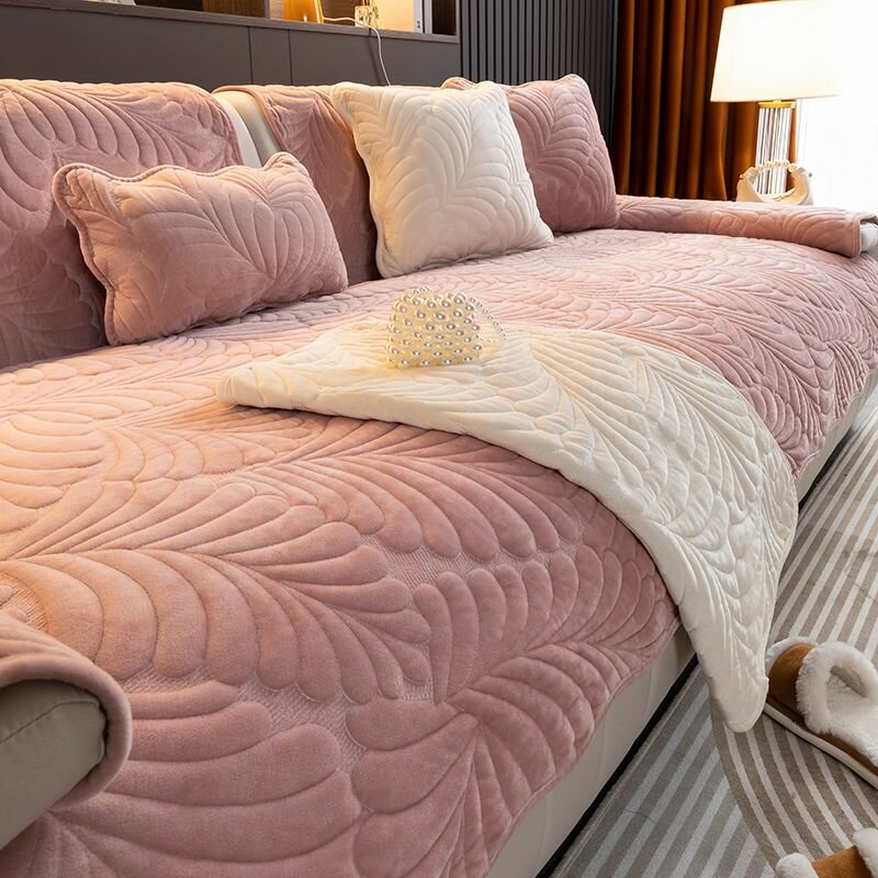 Мягкая подушка для дивана из молочного плюша, универсальная кожаная подушка для сидения, нескользящая, новая модель 2023 года, покрывало для дивана