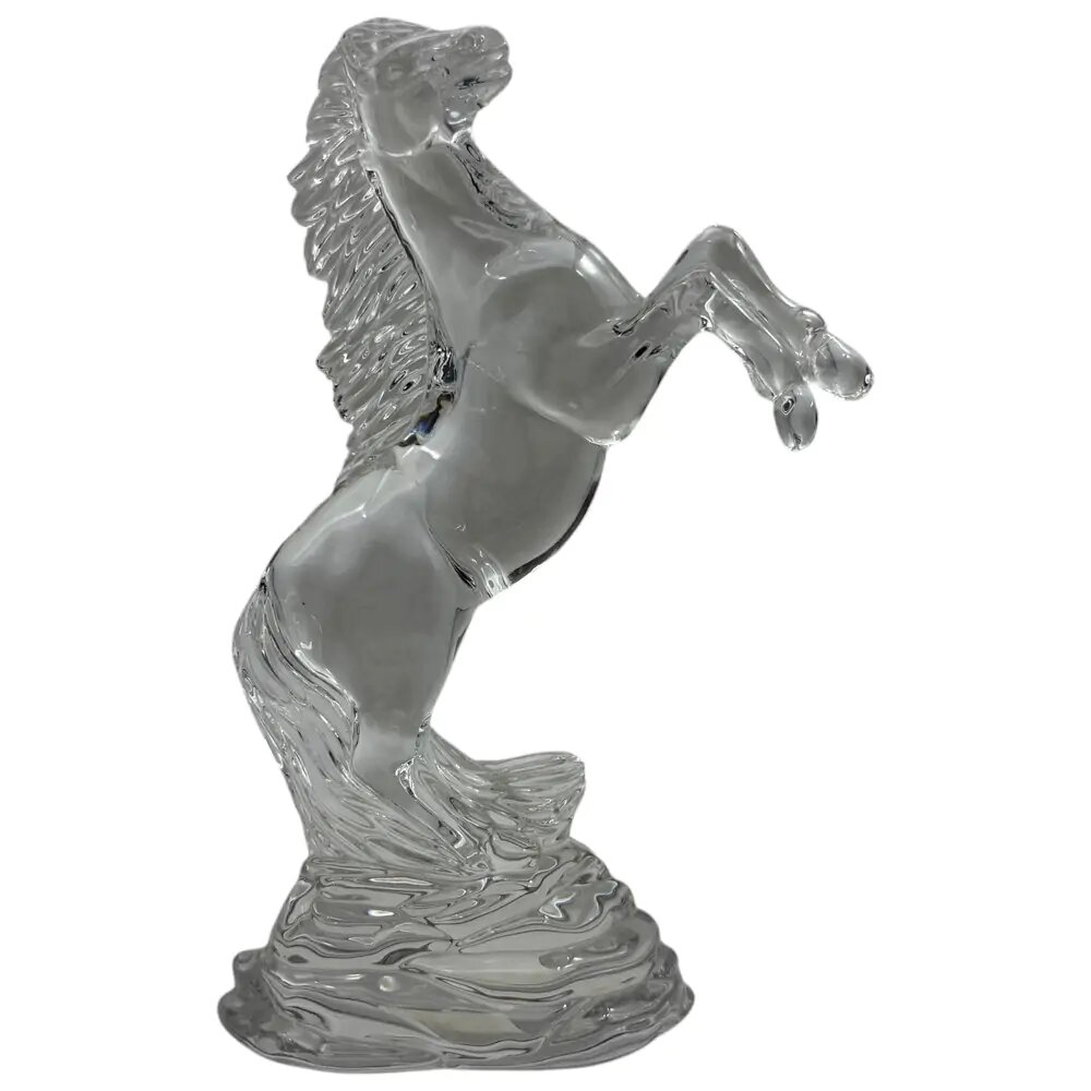 Статуэтка "Лошадь на дыбах", 24 см, хрусталь, 1990-2000 гг, Waterford crystal, Ирландия (нюанс)