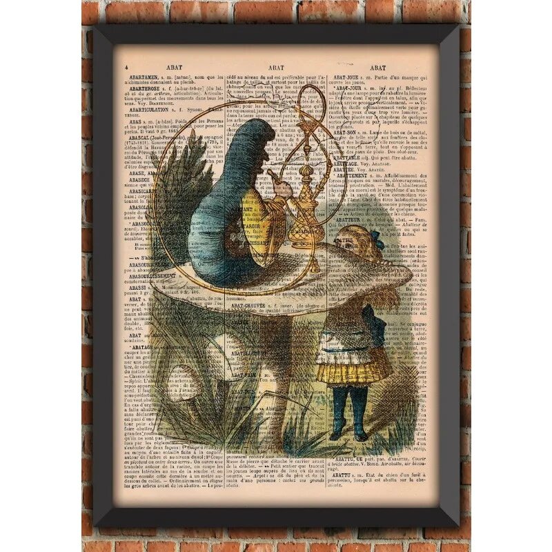 Печать на холсте "Алиса в Стране чудес" 30x45см, ZLH7848